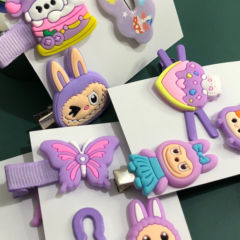 Jual Jepit rambut accessories labubu ungu lucu anak kuromi murah ...