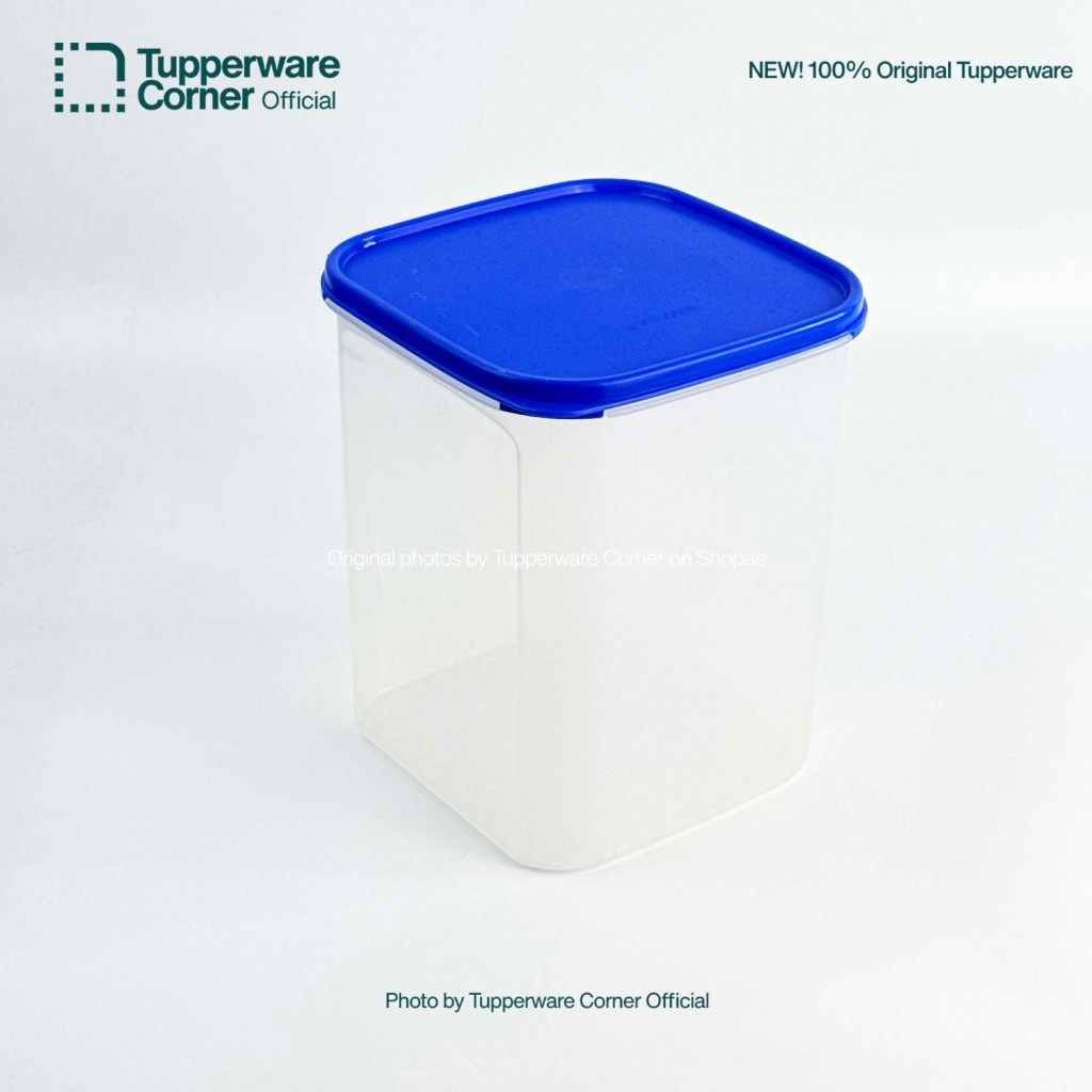 Jual TUPPERWARE MM SQUARE 5,5L TUTUP BIRU BARET SAMAR | Shopee Indonesia