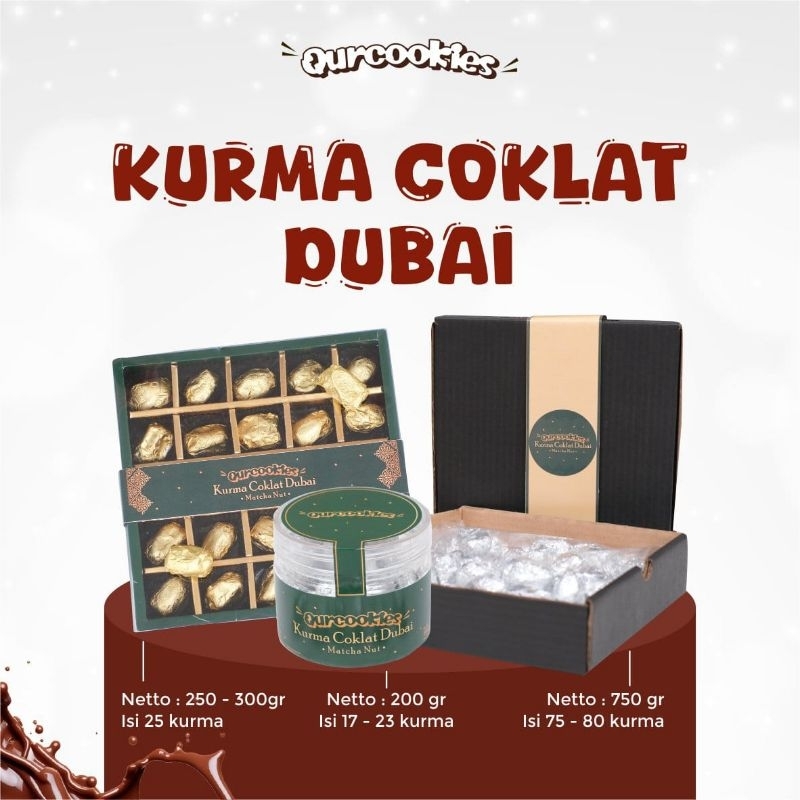 Jual Qurcookies Kurma Cokelat Dubai Coklat Kunafa Matcha Peanut Pistachio Kacang Hampers Refill ...