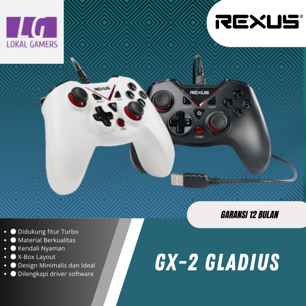 Jual Rexus GX2 Gladius Joystick Pro Gaming Gamepad Garansi Resmi ...