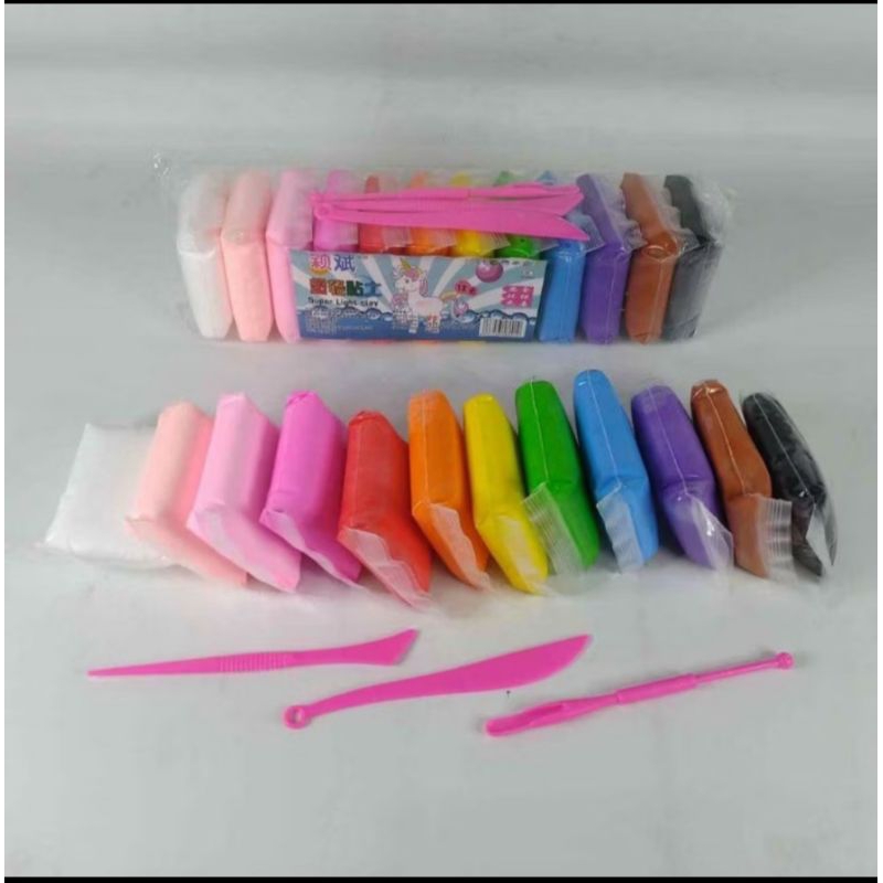 Jual Clay Polymer Mainan Anak Isi 12 Warna | Shopee Indonesia