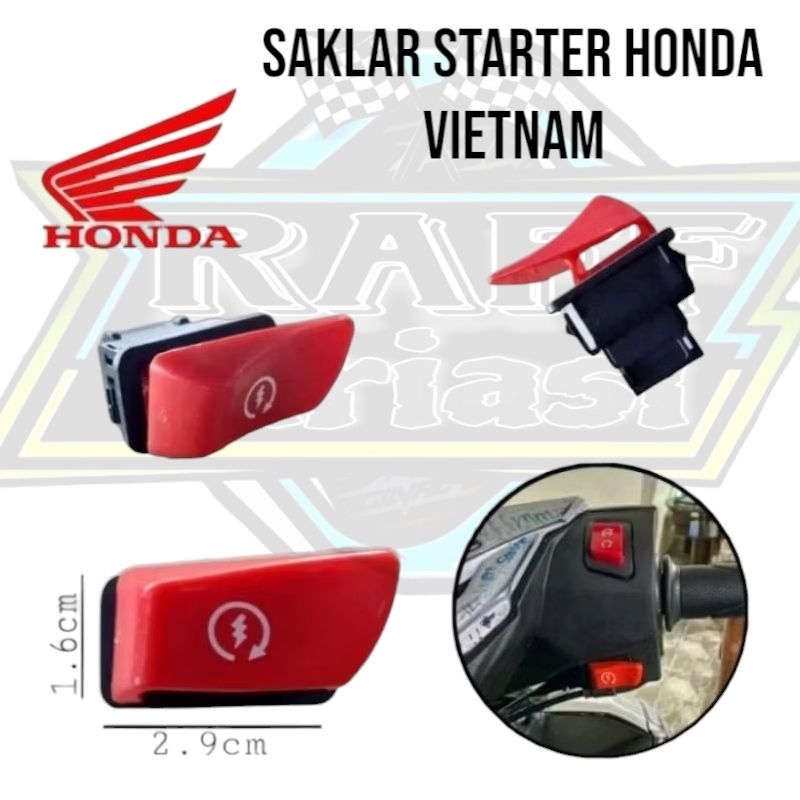 Jual Saklar Tombol Starter Dan Idlling Stop Vietnam Merah Cut Stater ...