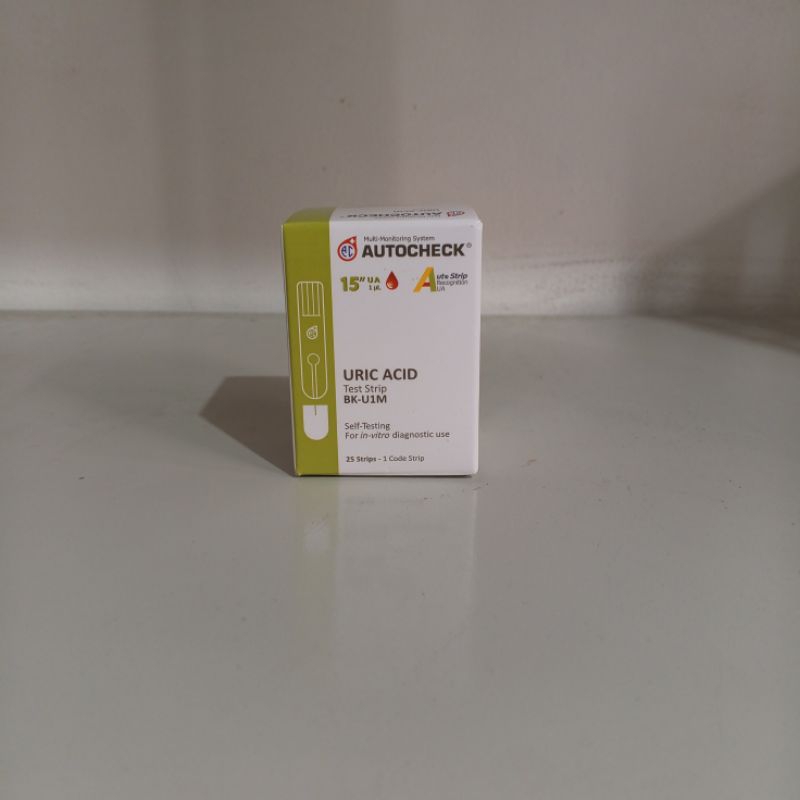 Jual Autocheck Uric Acid Test Strip/strip Cek Asam Urat Strip Asam Urat ...