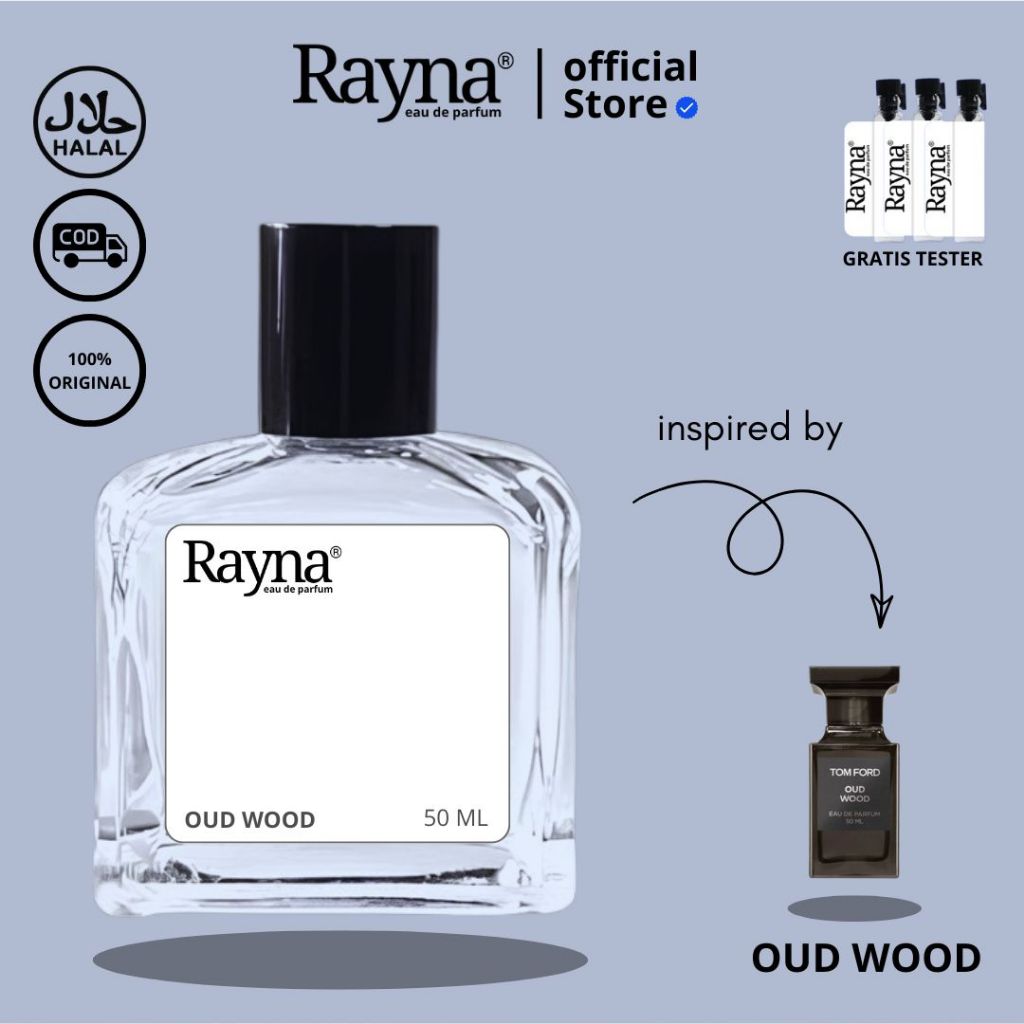 Jual Rayna - OUD WOOD Parfum Unisex Pria Wanita Tahan Lama Aroma ...