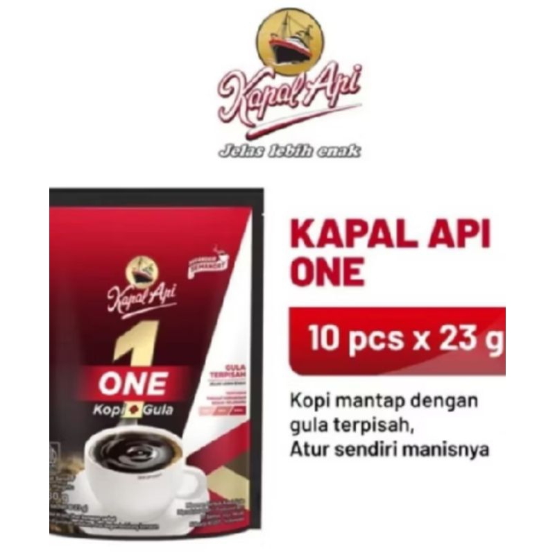 Jual Kopi kapal api One 1 bag (10bks x 23gr) | Shopee Indonesia