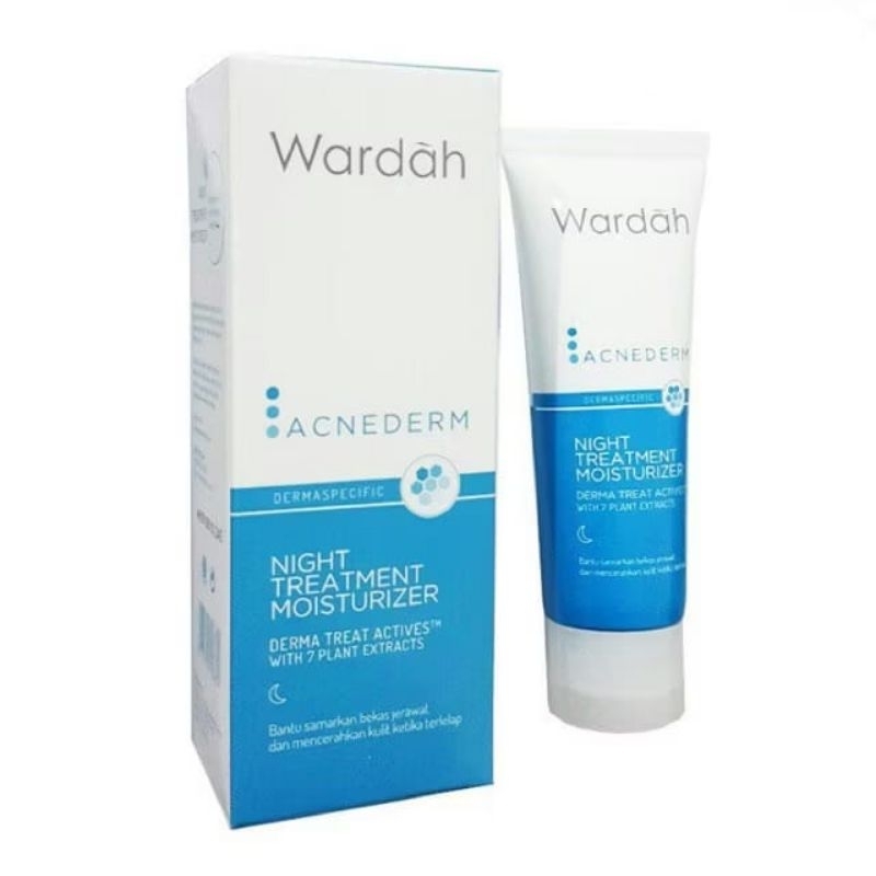 Jual Wardah Acnederm Night Treatment Moisturizer 40ml | Shopee Indonesia