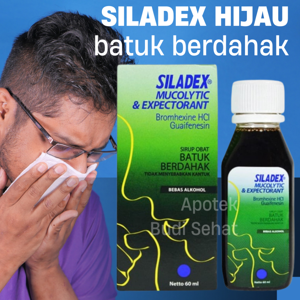 Jual Siladex Hijau Mucolytic Ekspektorans Sirup Obat Batuk Berdahak 60 ...