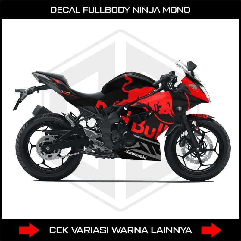 Jual Kawasaki Ninja 250 Mono Sl Decal Fullbody Variasi Red bull ...