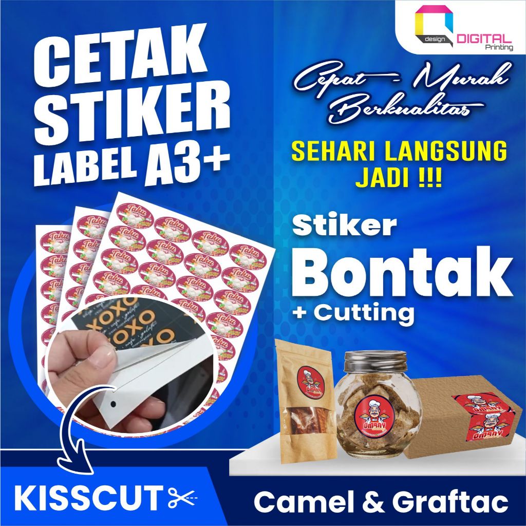 Jual STIKER CHROMO/BONTAC A3+ CUSTOM + CUTTING NON CUTTING / FULL ...