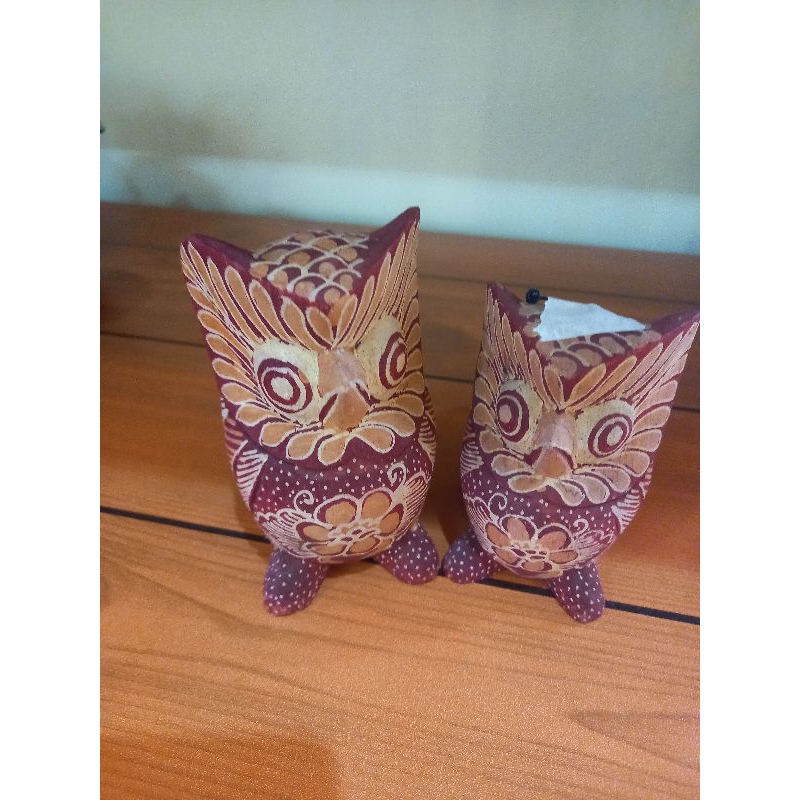 Jual Miniatur Burung Hantu Motif Batik 1 Set | Shopee Indonesia