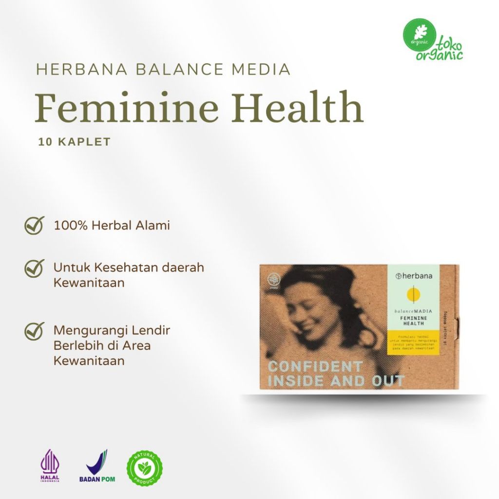 Jual Herbana Balance Media Feminine Health (10 kaplet) Herbal Alami untuk Kesehatan Kewanitaan ...