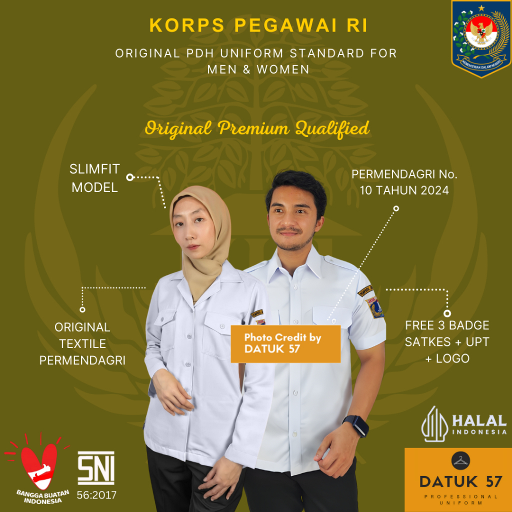 Jual Original Premium by Datuk57 : Seragam Kemeja Atasan PDH Pakaian ...