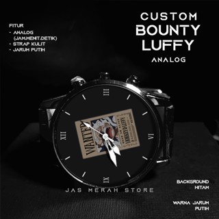 Jual Jam Tangan Analog Bounty Luffy Edisi One Piece Wanted Strap Kulit ...