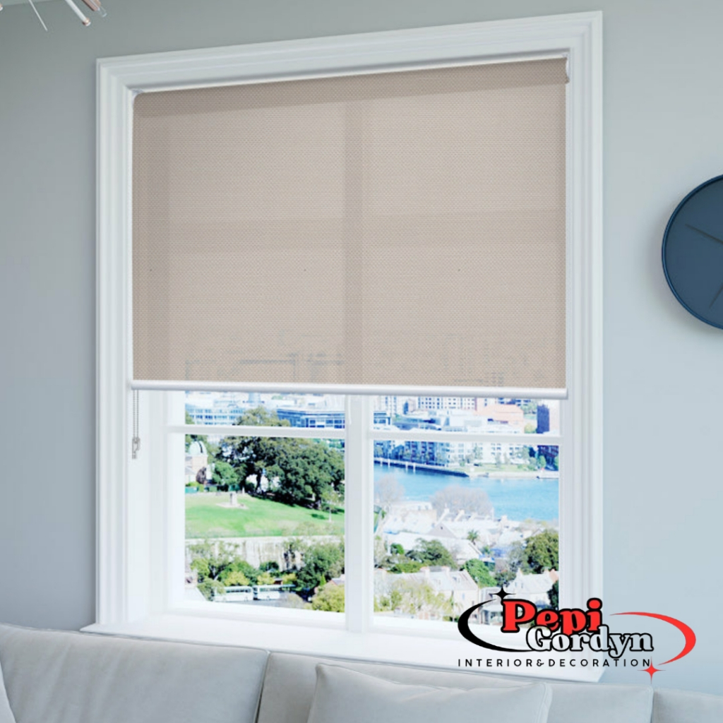 Jual Tirai Gulung Ukuran Custom BCWD Dimout Roller Blinds Kain Gorden tarik Korden Gulung ...