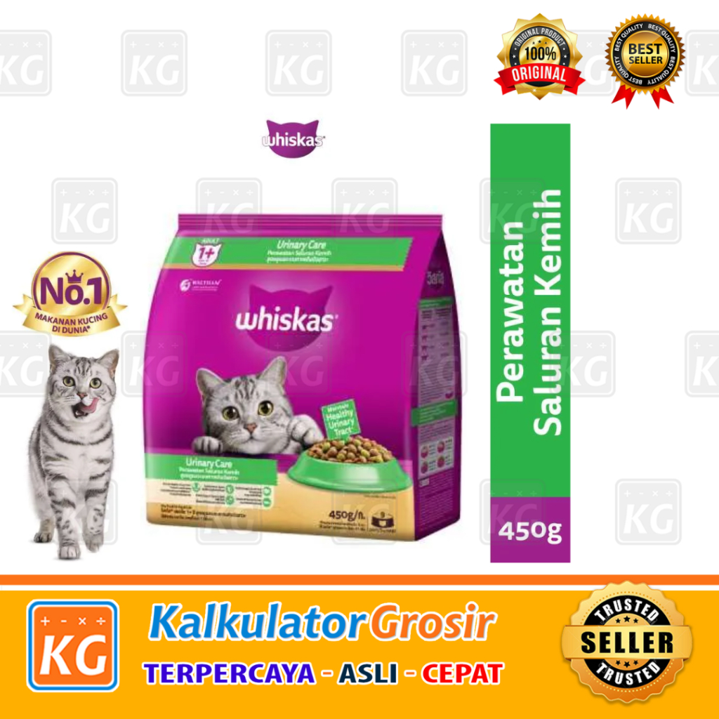 Jual Whiskas Urinary Care Adult 450gr Makanan Kering Kucing Murah ...