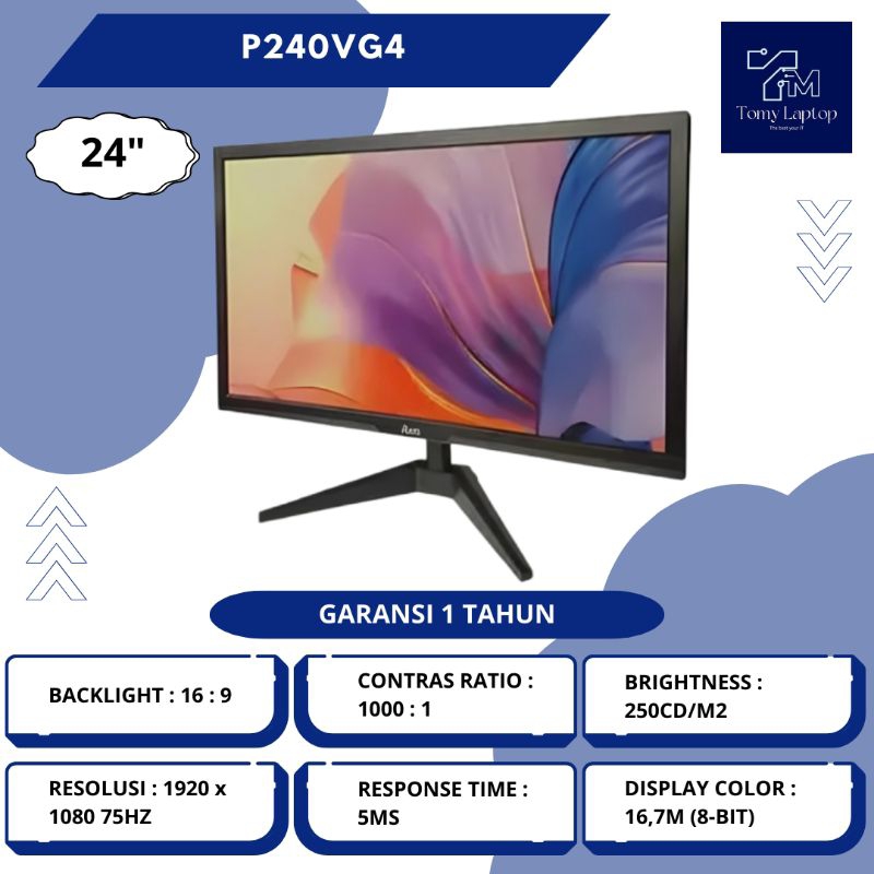 Jual MONITOR PIXEL P240VG4 LAYAR 24INCH FHD 1920×1080 75HZ | Shopee ...
