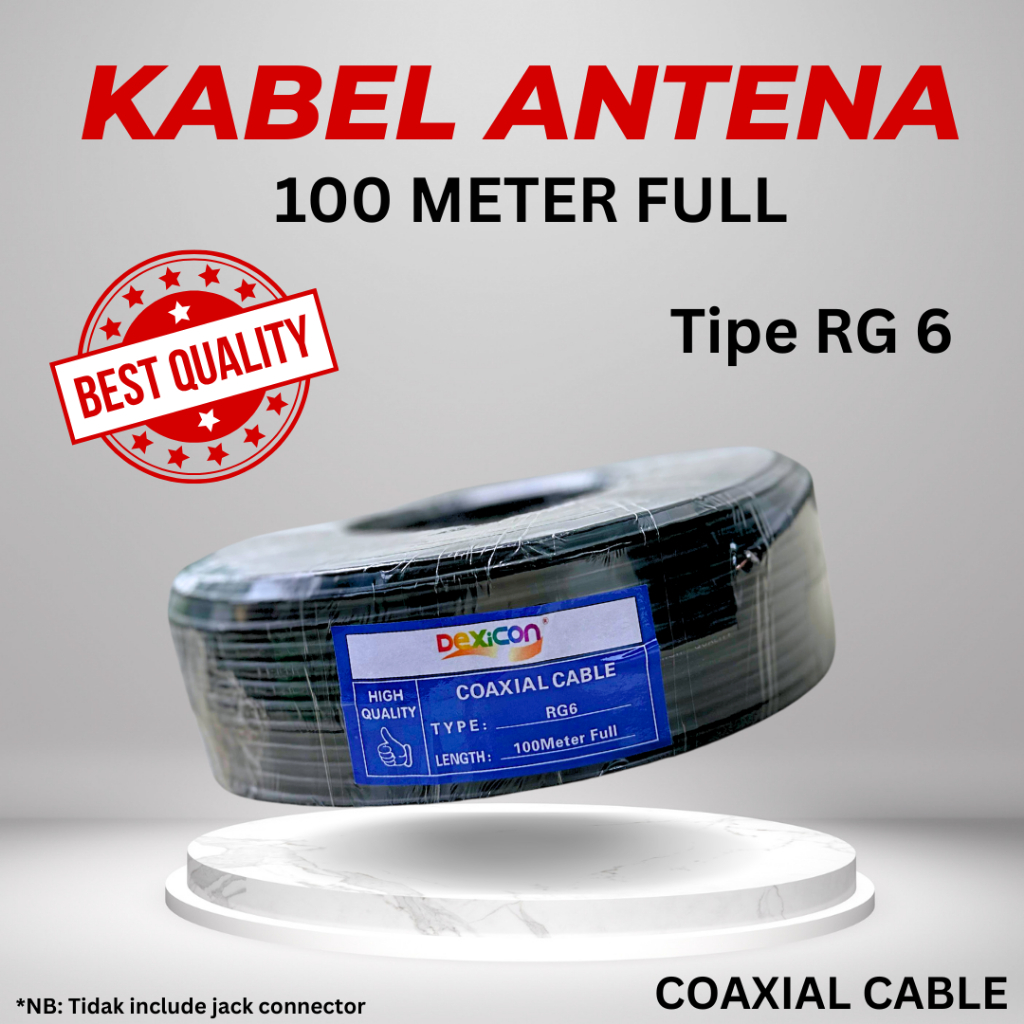 Jual KABEL ANTENA TV 100 METER FULL RG6 COAXIAL CABLE KABEL ANTENNA TV ...