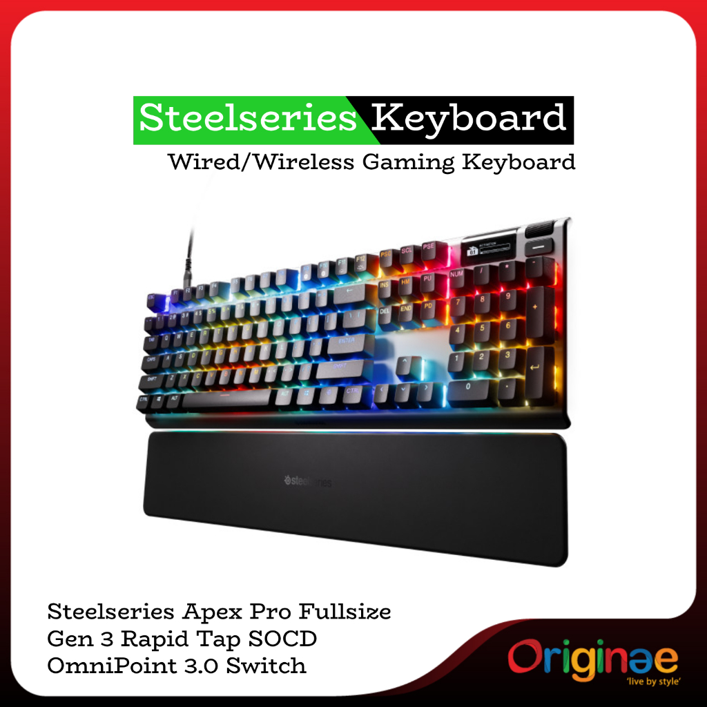 Jual Steelseries Apex Pro Fullsize Gen 3 Rapid Tap SOCD - OmniPoint 3.0 ...