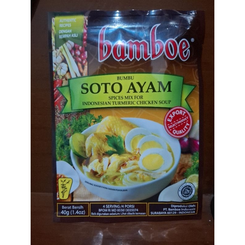 Jual Bamboe Bumbu Baru Soto Ayam 40gr | Shopee Indonesia