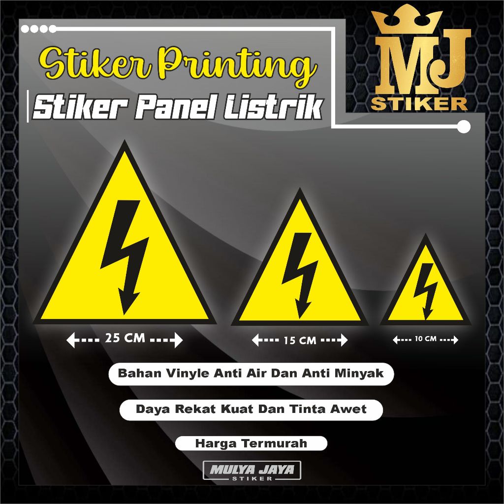Jual PROMO Mulya Jaya Stiker Panel Listrik Segitiga / Stiker Bahaya ...