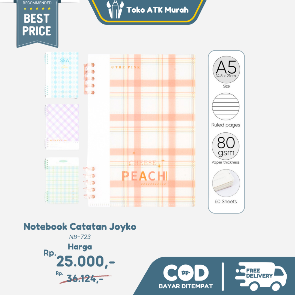Jual Notebook Joyko NB-723 Buku Tulis Catatan Bergaris Ruled Aesthetic | Shopee Indonesia