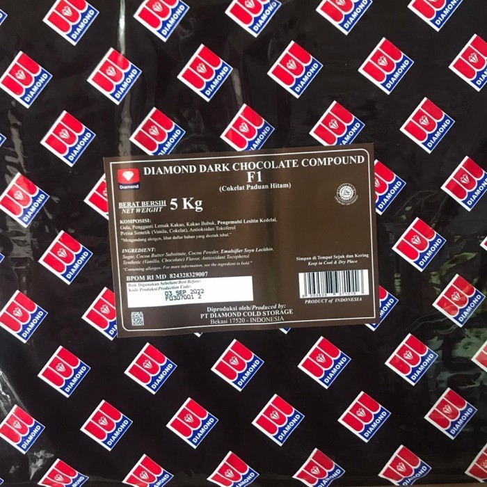 Jual DIAMOND F1 DCC 5KG | DIAMOND DARK CHOCOLATE COMPOUND | COKLAT ...