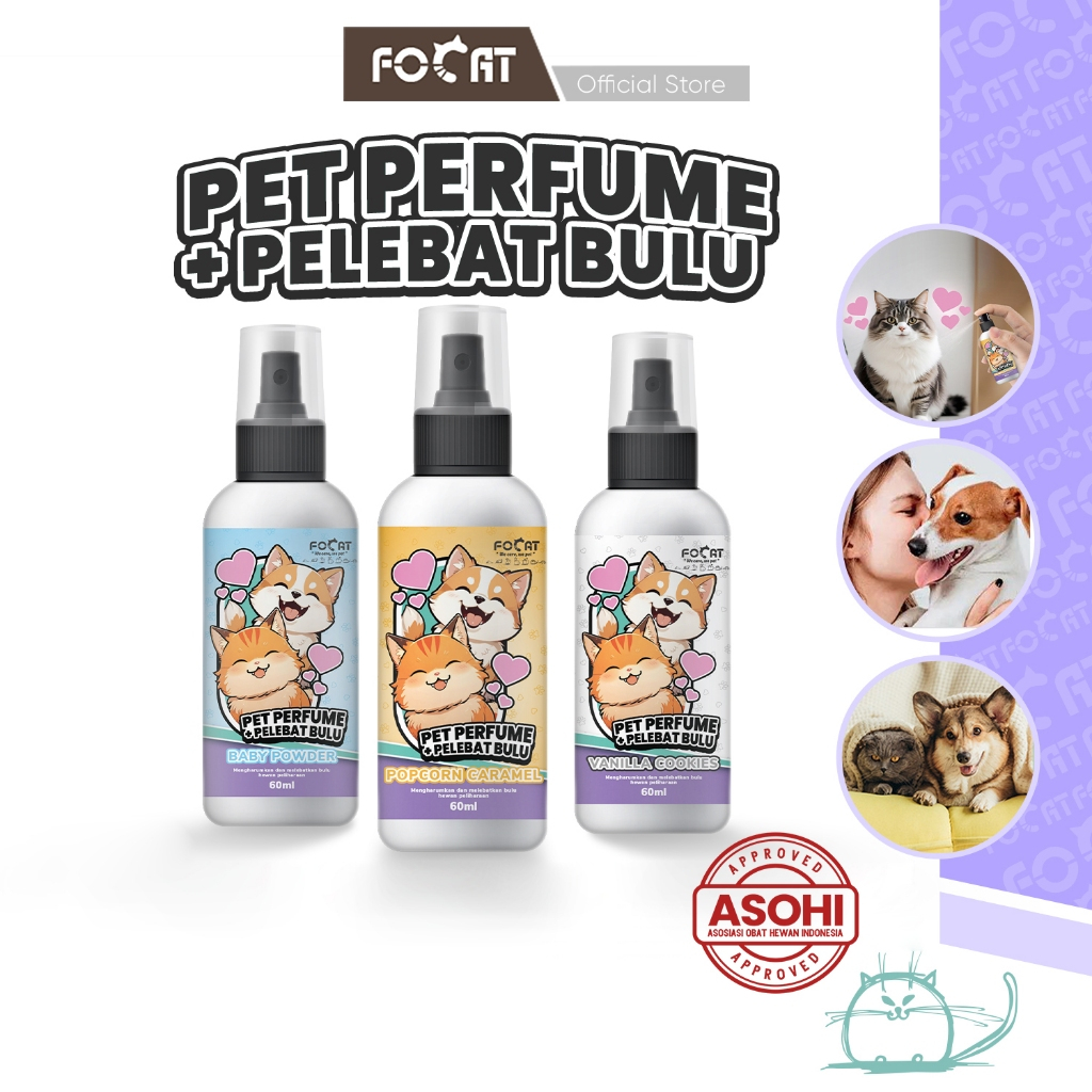 Jual FOCAT Pet Perfume & Pelebat Bulu Kucing Anjing 2IN1 N17 Parfume ...