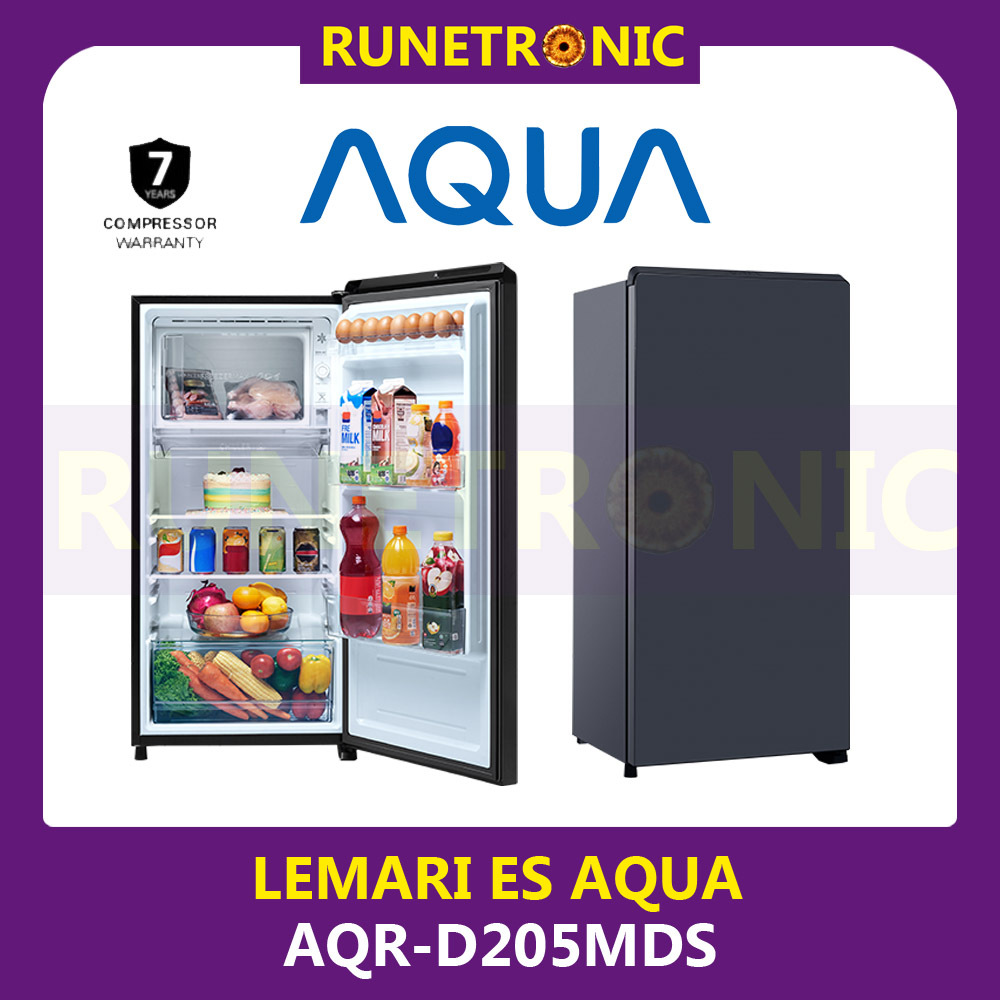 Jual KULKAS AQUA AQR-D205-MDS LEMARI ES AQUA AQRD205MDS 1 PINTU 165 ...