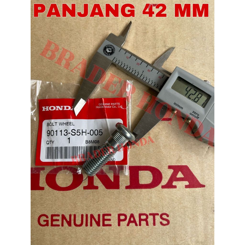 Jual BAUT RODA BOLT WHEEL VELG PANJANG 42 MM BRIO SATYA BRV WRV CRZ ...