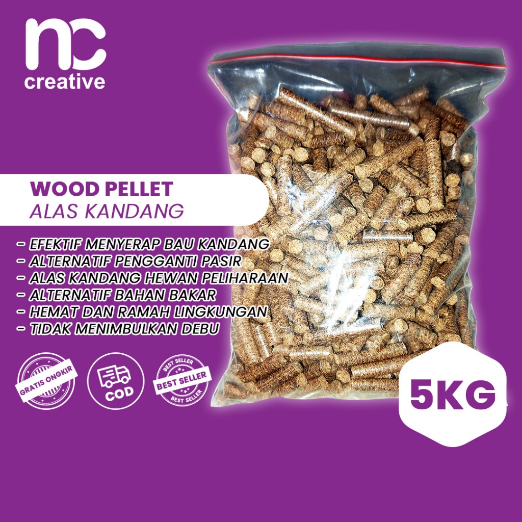 Jual Wood Pellet / Pelet Kayu untuk Alas Kandang / Pellet Kayu Kemasan ...
