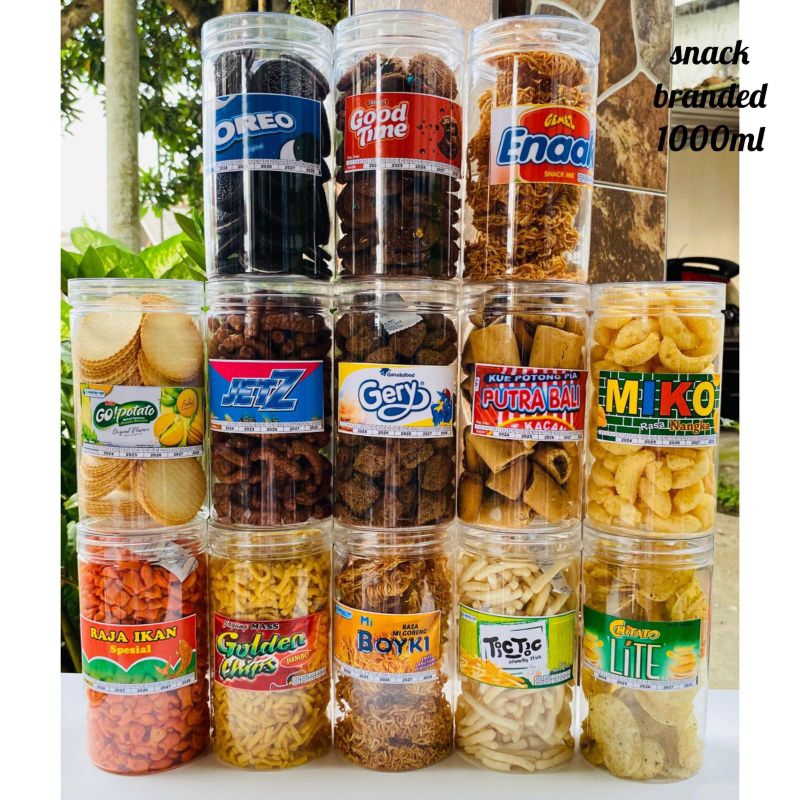 Jual (READY) SNACK BRANDED TABUNG 1000ML MURAH SNACK BRANDED MURAH ...