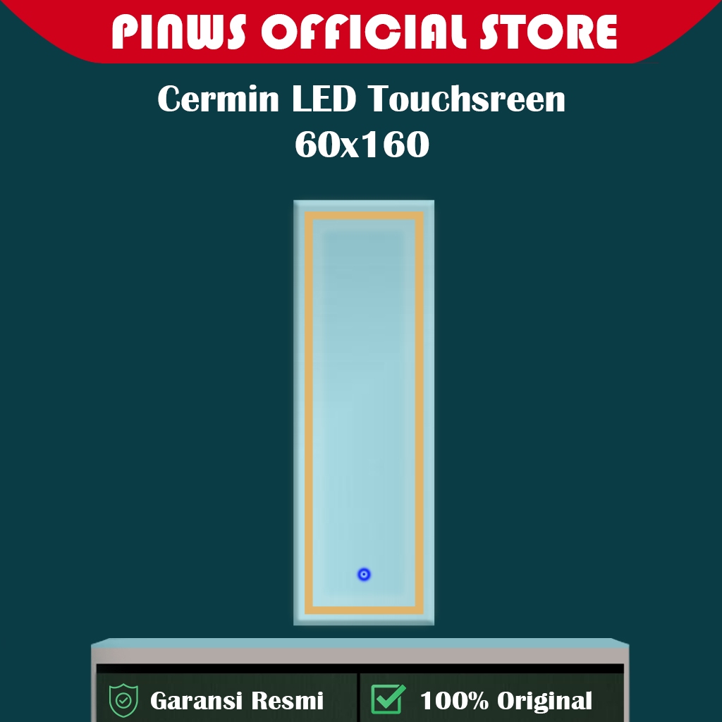 Jual PINWS Cermin Besar Led Touchscreen 60x160 | Shopee Indonesia