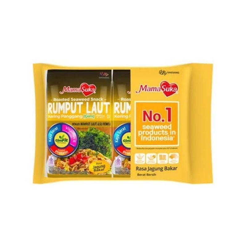 Jual Mamasuka rumput laut panggang (nori) rasa jagung bakar (isi 2pcs ...