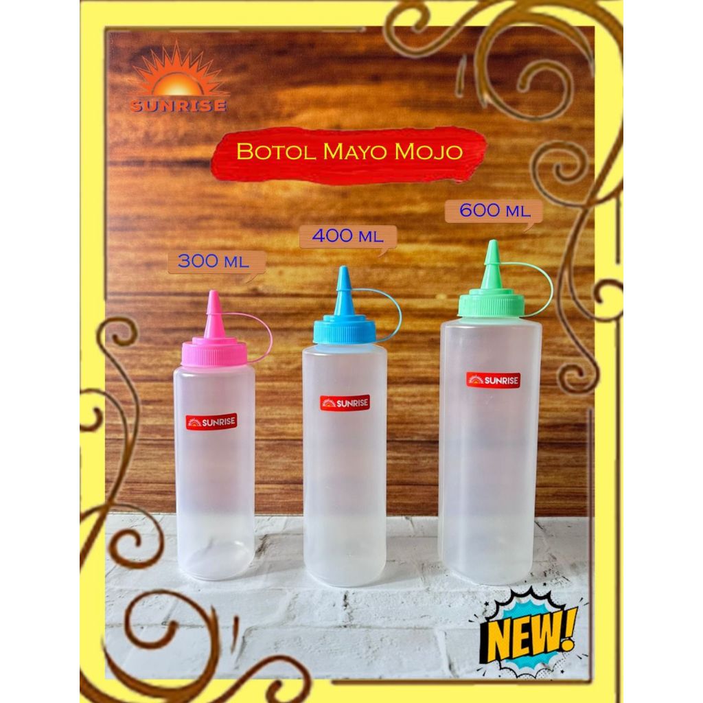 Jual Botol Mayones SUNRISE / Botol kecap tutup lancip | Shopee Indonesia