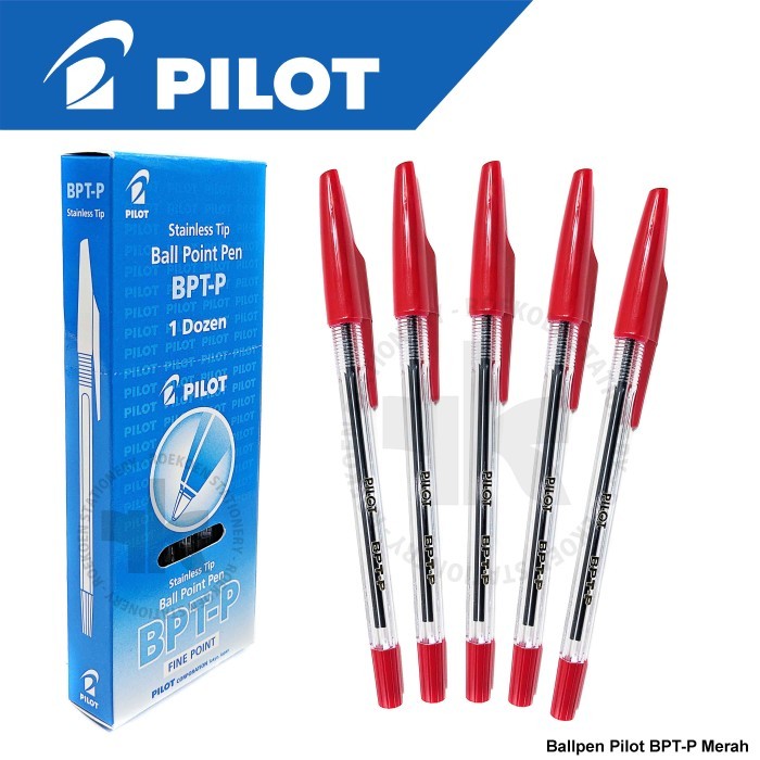 Jual (1 PAK ISI 12 PCS)PILOT BALLPOINT BPTP MERAH | Shopee Indonesia
