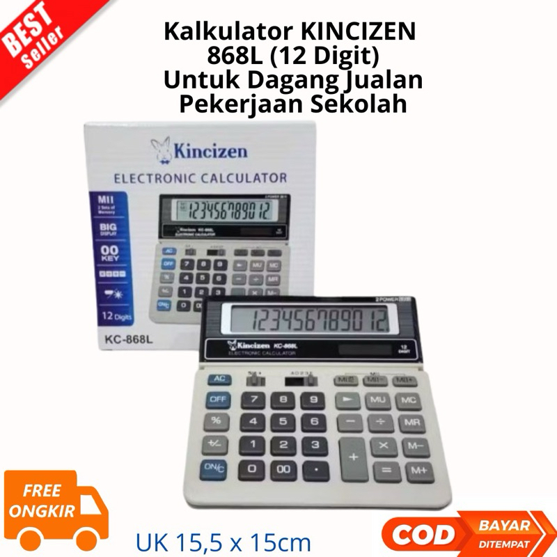 Jual Kalkulator KINCIZEN 12 Digit & 14 Digit KC 868L KC 8614 Dagang ...