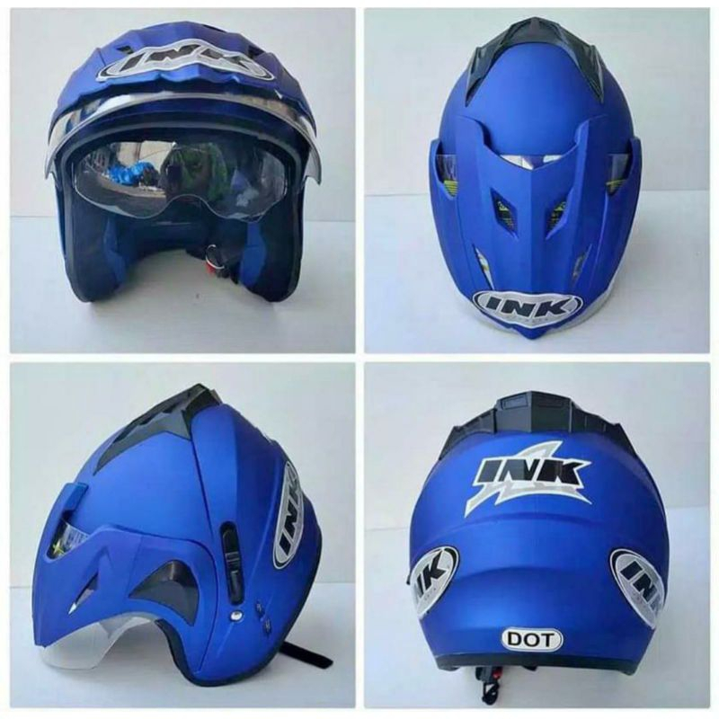 Jual HELM INK DOUBLE VISOR MERK MLA BER SNI | Shopee Indonesia
