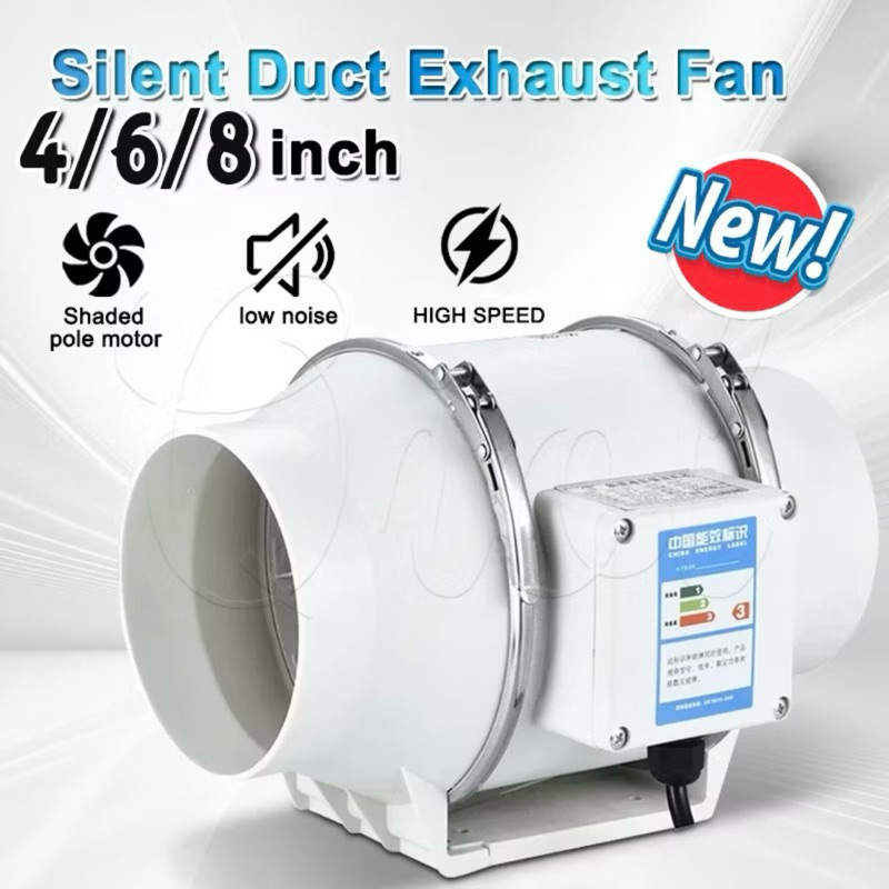 Jual Inline duct fan 4 in / 6 in / 8 in blower exhaust portable ...