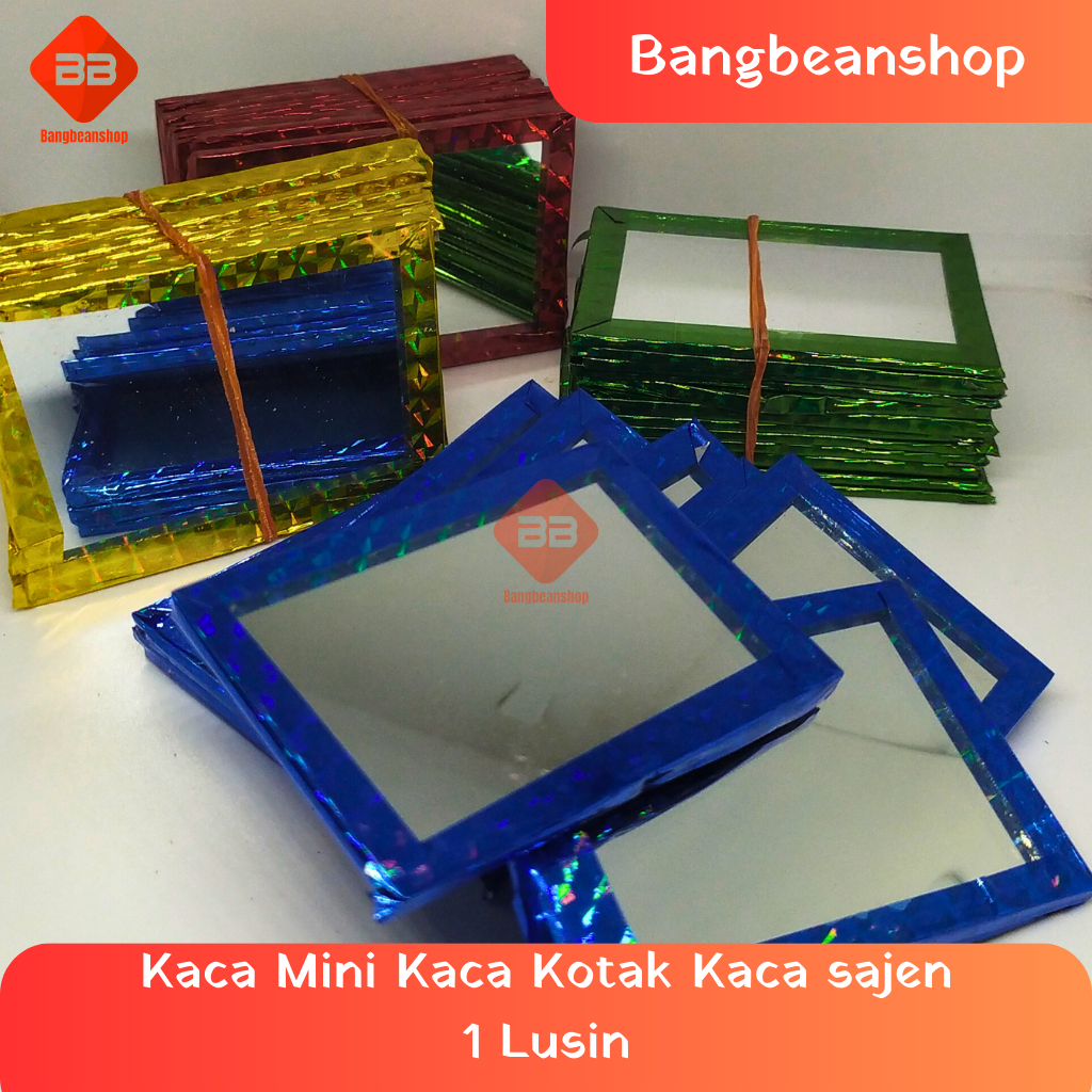 Jual Kaca Mini Kotak Untuk Kelengkapan Sajen - 12 Pcs/Lusin | Shopee ...