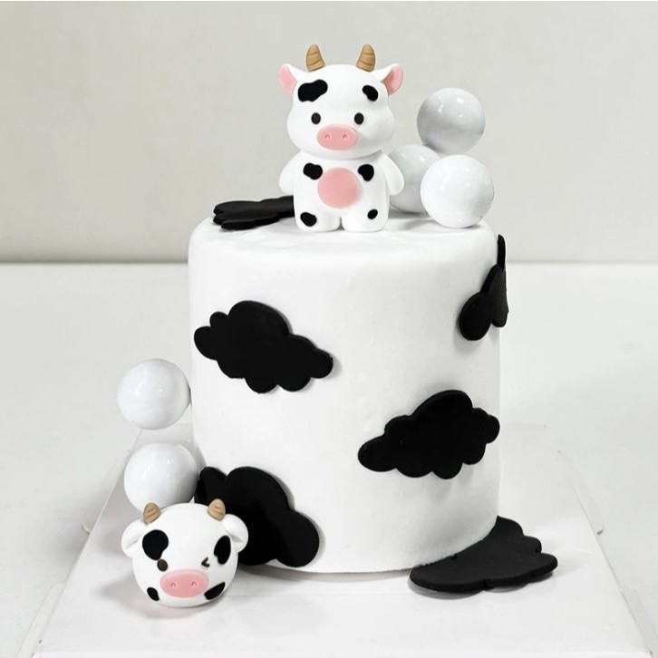 Jual Cake Topper Sapi Hitam Putih Topper Kue Ulang Tahun | Shopee Indonesia
