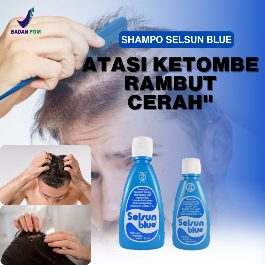 Jual Selsun Blue Hair Care Shampoo Netto 60 ml dan 120 Sampo Anti ...