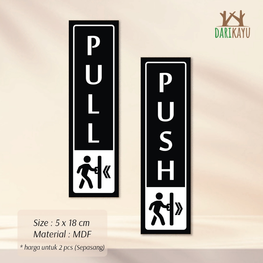 Jual Signboard Penanda Pintu Tarik-Dorong/Push-Pull | Shopee Indonesia