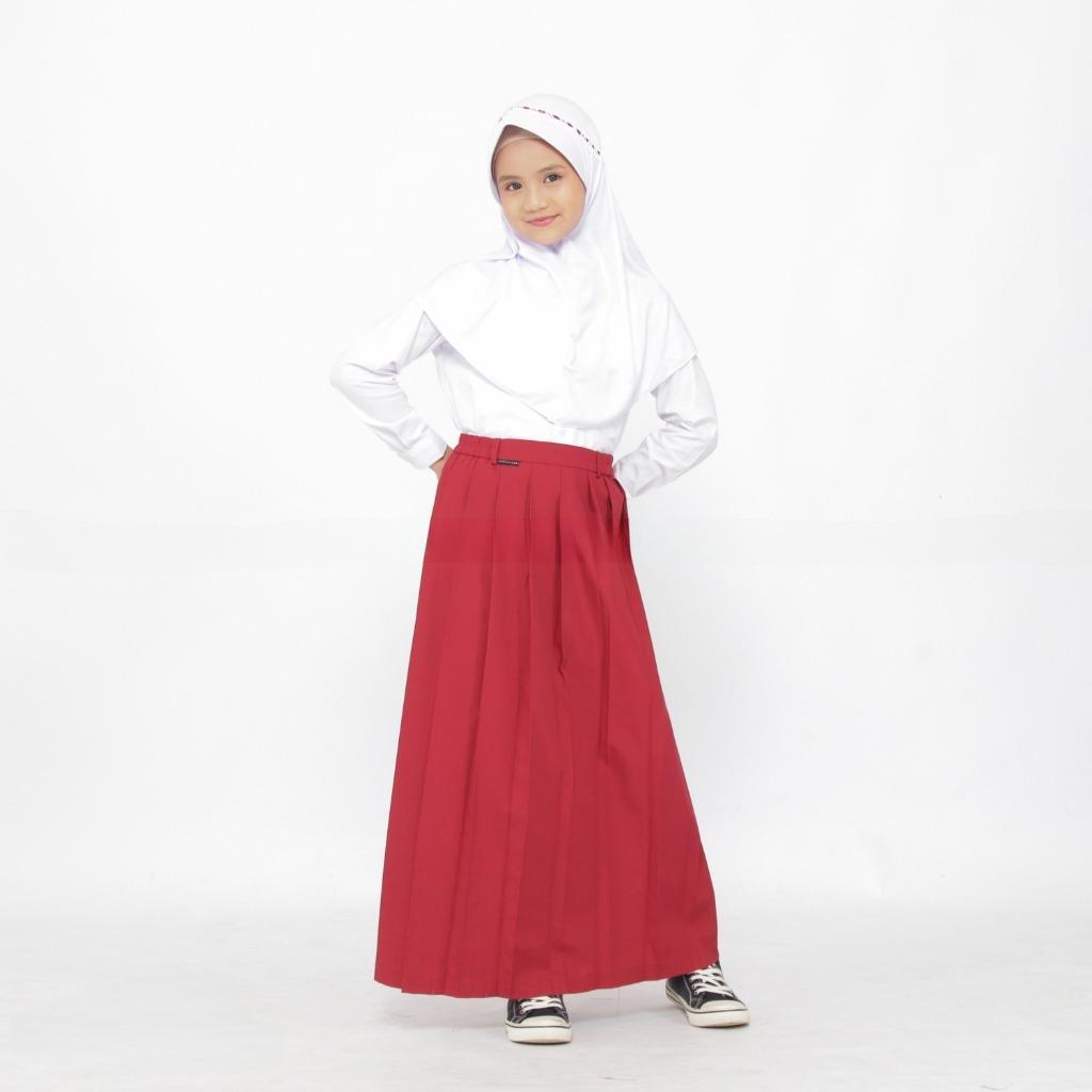 Jual ROK PANJANG Sekolah SD Rok Rempel Seragam Sekolah SD MI MERAH PUTIH HITAM HIJAU COKLAT ...