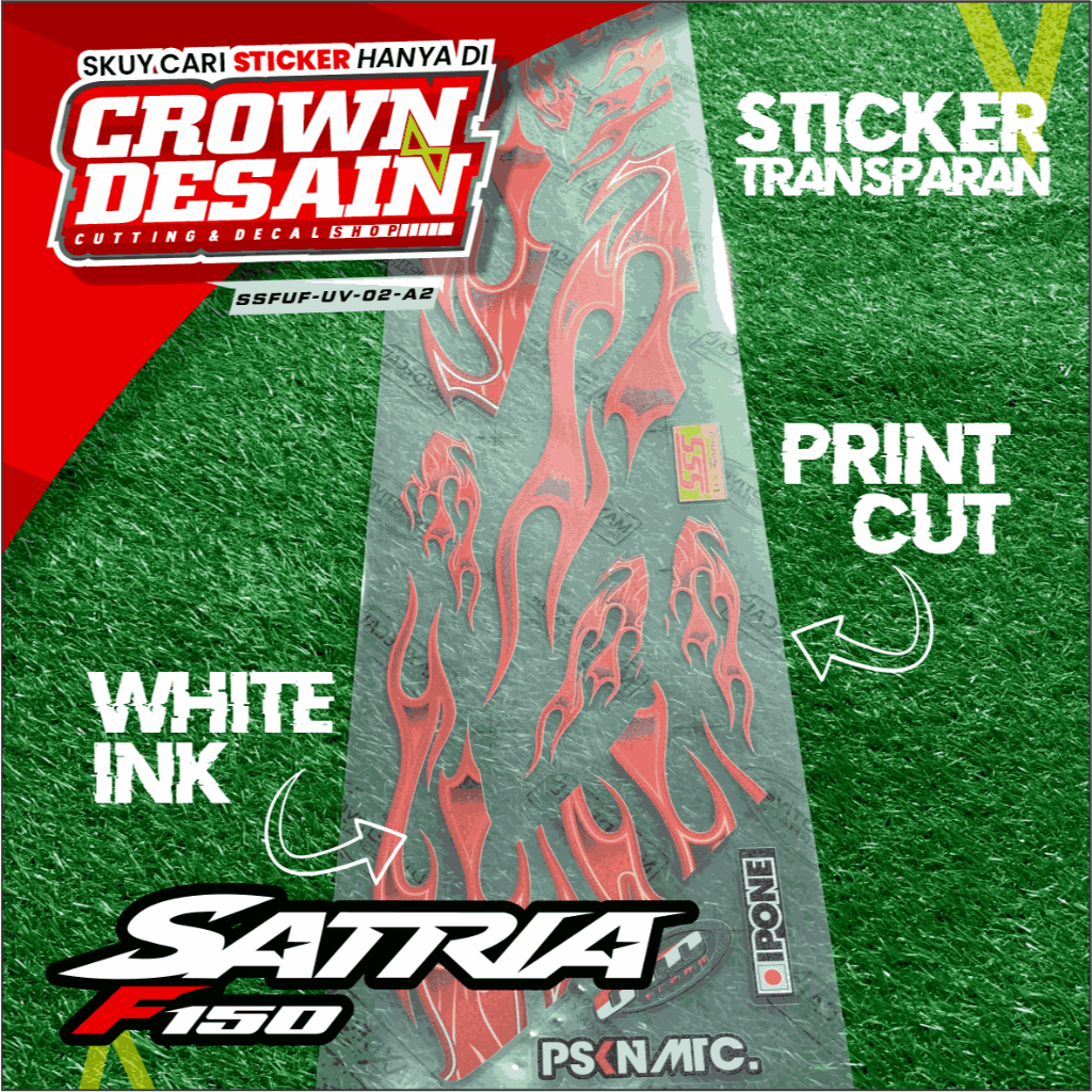 Jual Striping Stiker Satria FU Facelift R150 Desain Flame Api - Stiker ...