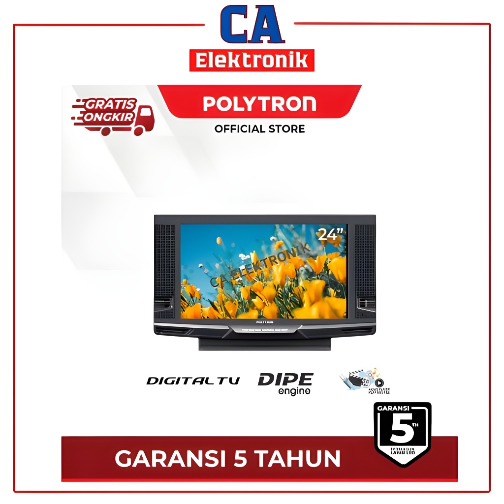 Jual TV POLYTRON DIGITAL LED TABUNG 24" PLD 24V223 LAYAR DATAR ...