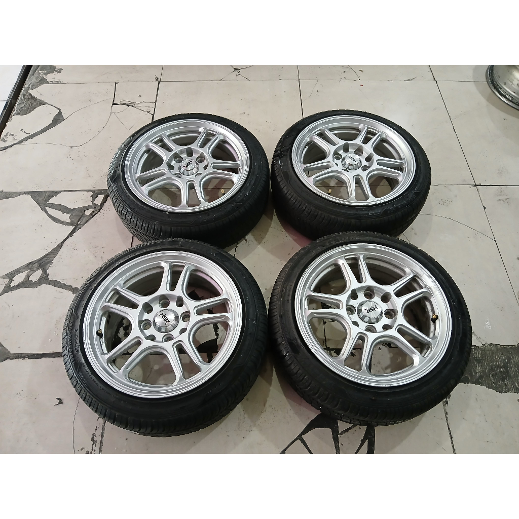 Jual Velg Mobil Seken Racing Hsr Nx Spo Ring 14 Lebar 6 Et38 Pcd 8x100/114,3 Plus Ban 155/55 R14 ...