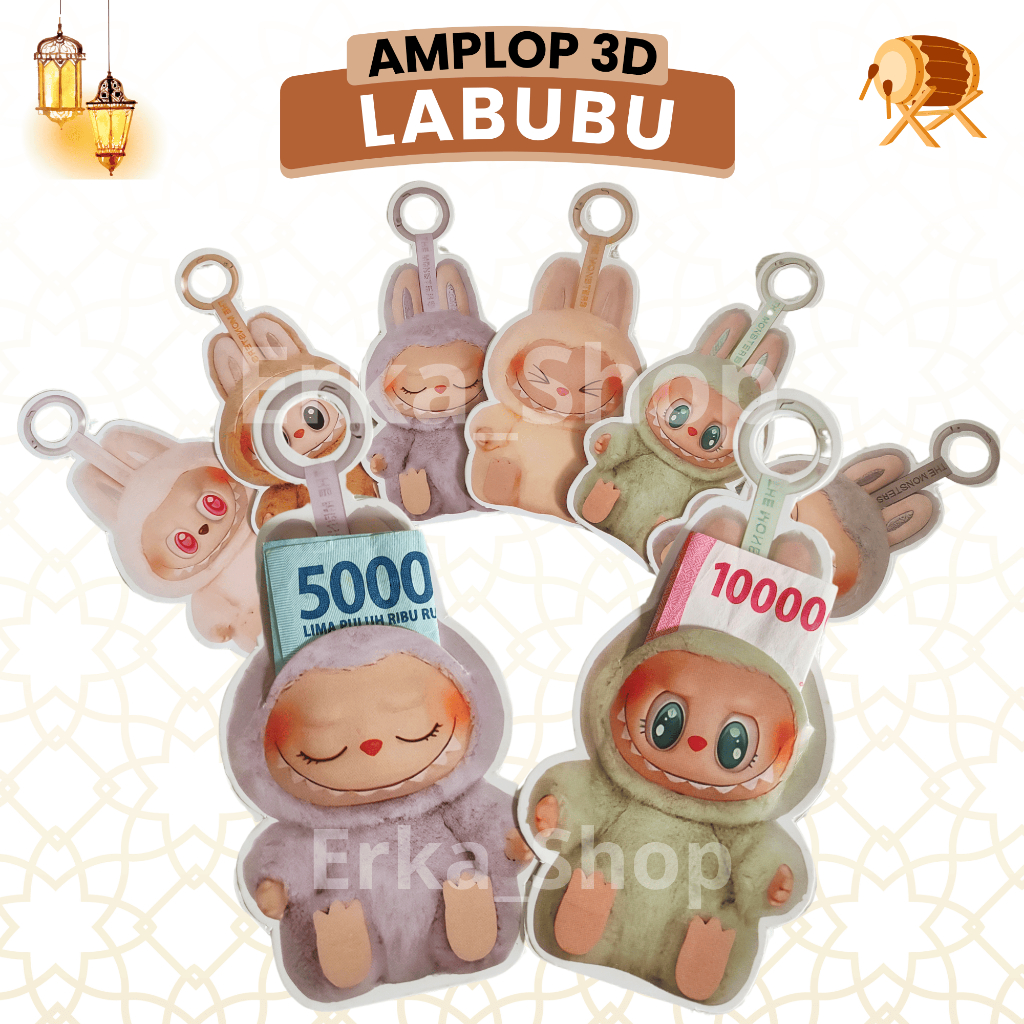 Jual [6 pcs] AMPLOP LABUBU 3D AMPLOP LEBARAN MURAH TERBARU | Shopee ...