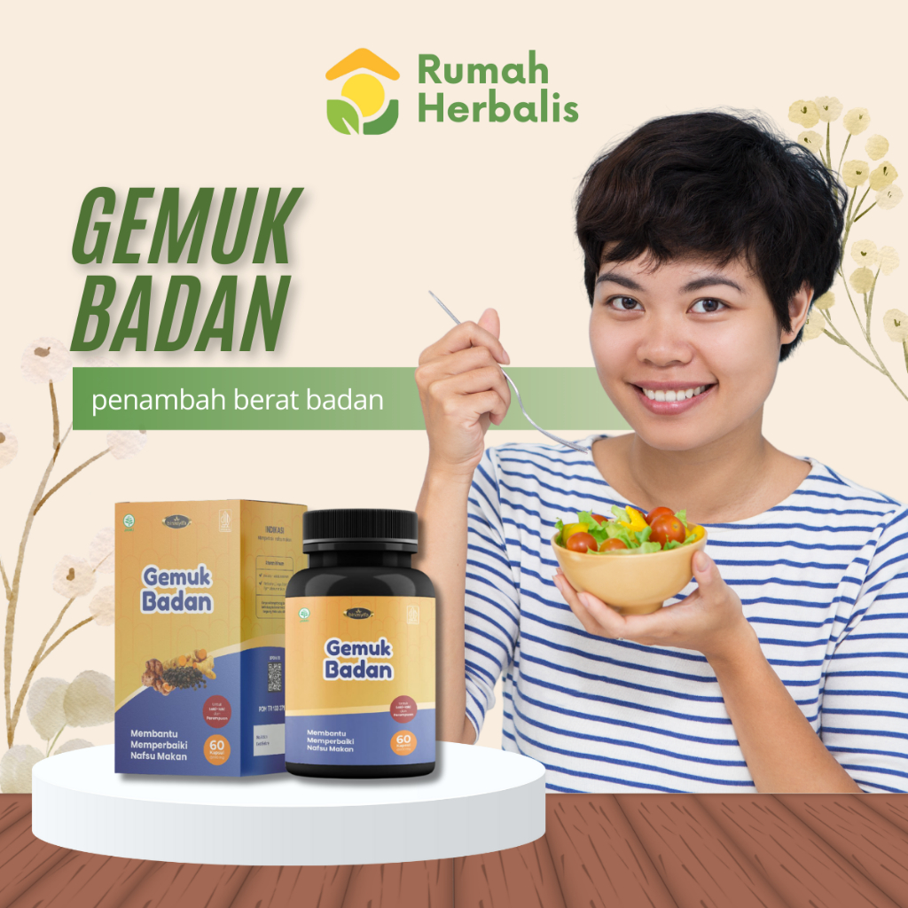 Jual GEMUK BADAN Ampuh Original BPOM Kapsul Obat Penggemuk Badan Tanpa ...