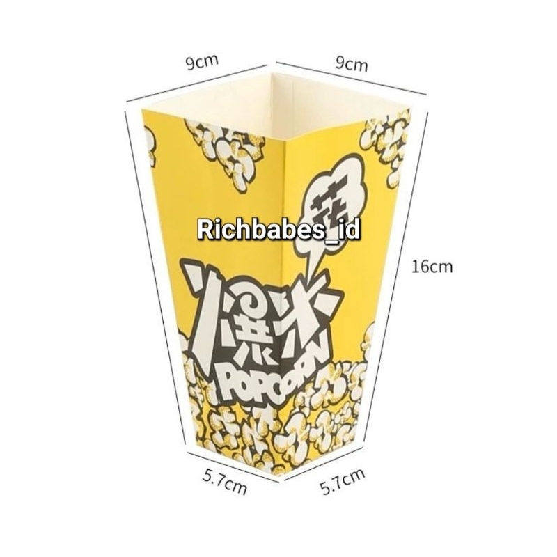 Jual Dus popcorn paper box pop corn packaging popcorn plastik pop corn ...
