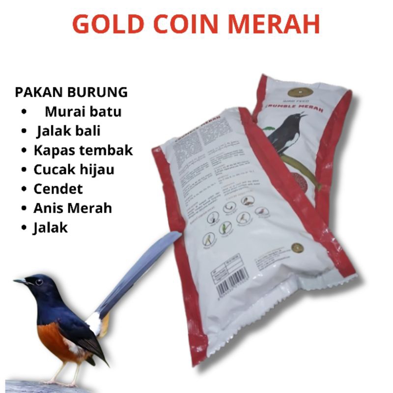 Jual GOLD COIN MERAH PAKAN BURUNG JALAK BALI/ PAKAN BURUNG MURAI BATU ...